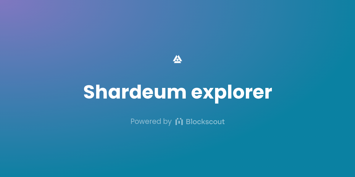Shardeum blockchain explorer - View Shardeum stats | Blockscout
